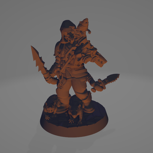 🧑‍🏭 Sanctus Mutant Factory Assassin (rat).・Free STL File for 3D ...