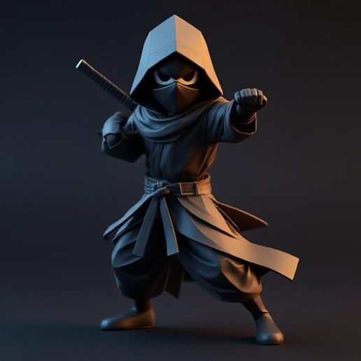 🥷 Shadow Ninja – The Silent Warrior of the Nigh・ STL File for 3D ...