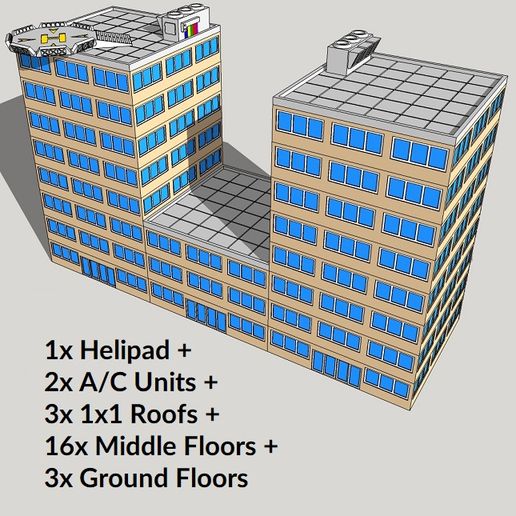 🎲 6mm Modular Modern Blocks System・ 3D File for 3D printing・Cults