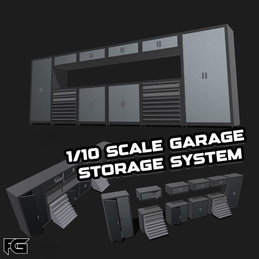 🌆 Scale Garage Storage System・ STL File for 3D printing・Cults