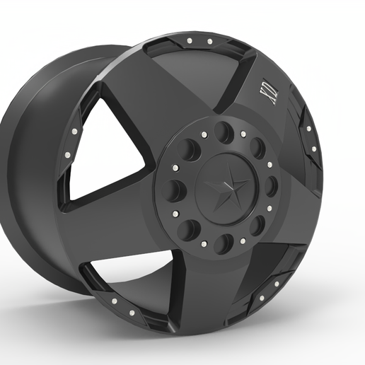 🛞 XD-Series Rockstar Dually Matte Black Rear Wheel・ STL File for 3D ...