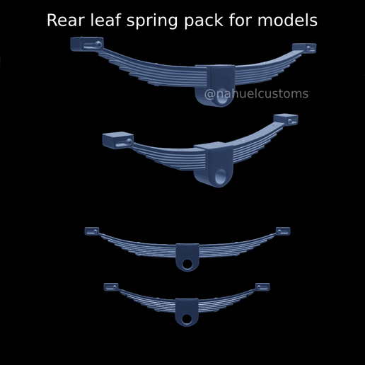 🚚 Rear leaf spring pack for models・ STL File for 3D printing・Cults