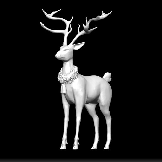 STL file Reindeer 3D Model - Christmas Animal STL - Antlered Deer Print ...