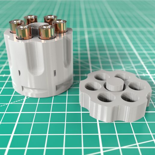 🔋 Revolver AAA Battery Holder・Free STL File for 3D printing・Cults