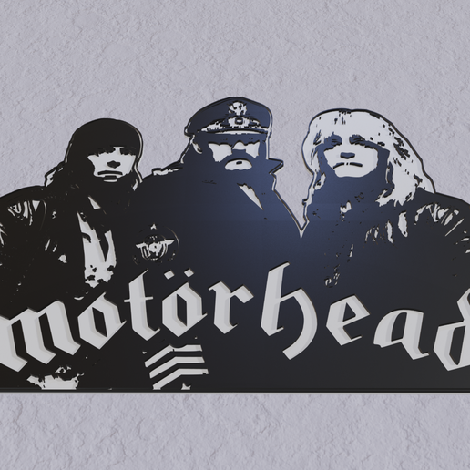 STL file MOTORHEAD - FLAT RELIEF 🪨 ・3D printable model to download・Cults