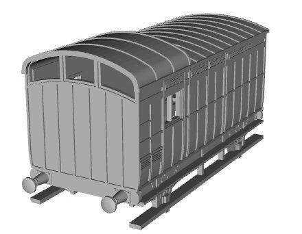 🧳 KESR ex NLR luggage brake coach no 15 1/43 scale・ 3D File for 3D ...