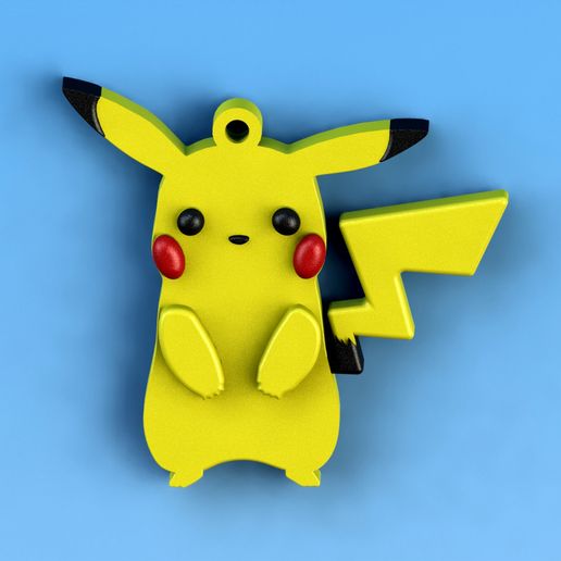 Download free STL file Pikachu Keychain • 3D printing model • Cults