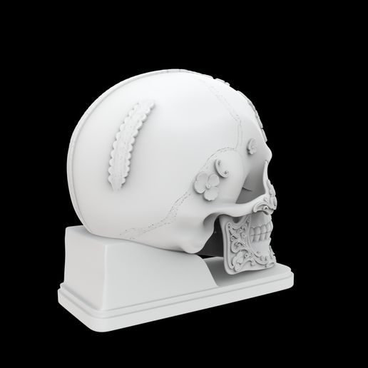 💀 Ornate Gothic Skull 3D Print Model Baroque Macabre Sculpture・ STL ...