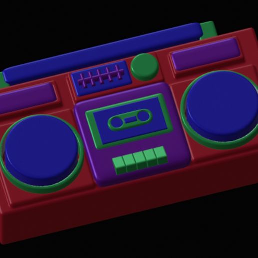 👌 Biggie Boombox DOUBLE Clicky Fidget and Keychain・ 3MF File for 3D ...