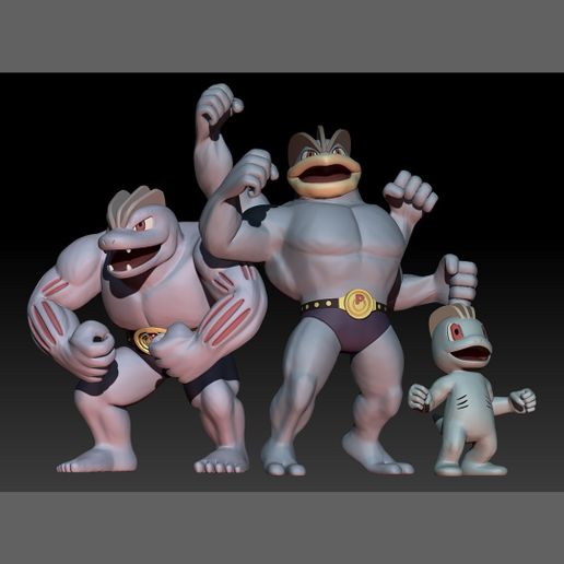 STL file Pokemon Machop Machoke Machamp 🐉 ・3D print design to download・Cults