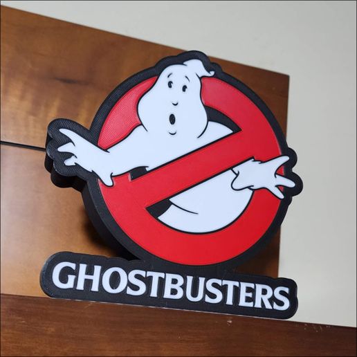 ghostbusters   3d logo lampe