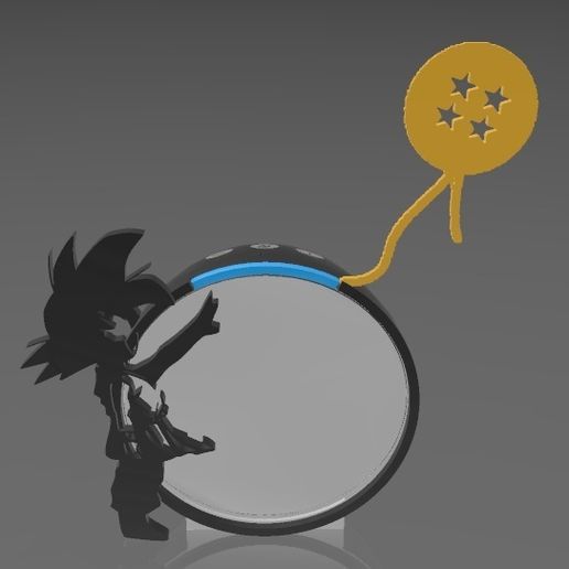 Archivo STL Suporte Alexa Echo Pop Banksy Kid Goku Dragon Ball 2 Models ...