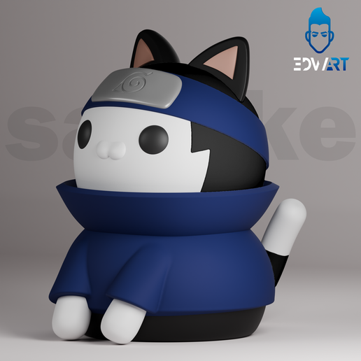 STL file sasuke cat 🐱 (OBJ)・3D print design to download・Cults