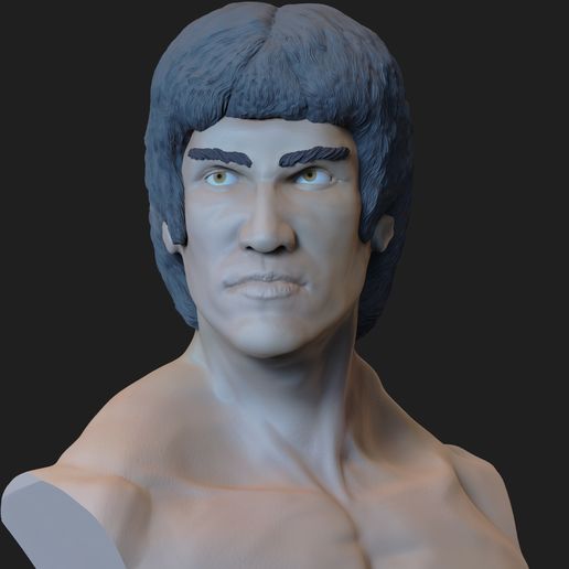 STL file Bruce Lee Bust 👤 (OBJ and 3MF)・3D printing model to download・Cults