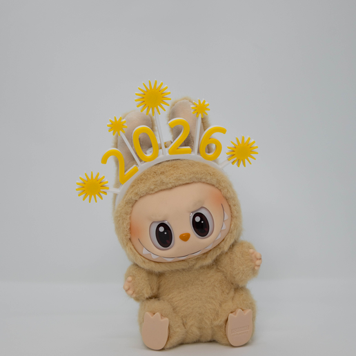 🆕 Labubu 2026 Silvester NYE Glitzer Stirnband・ STL Datei für 3D-Druck・Cults