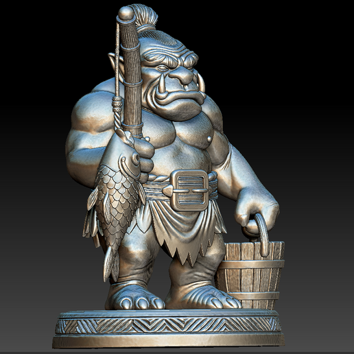 🧌 Tribal Troll Fisher – 3D Printable Fantasy Miniature・Free OBJ File ...