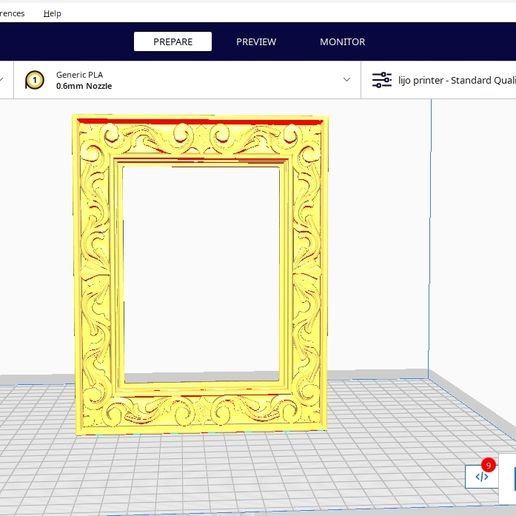 🖼️ Decorative Photo Frame 3D Model – Classic Floral Carved Frame STL ...