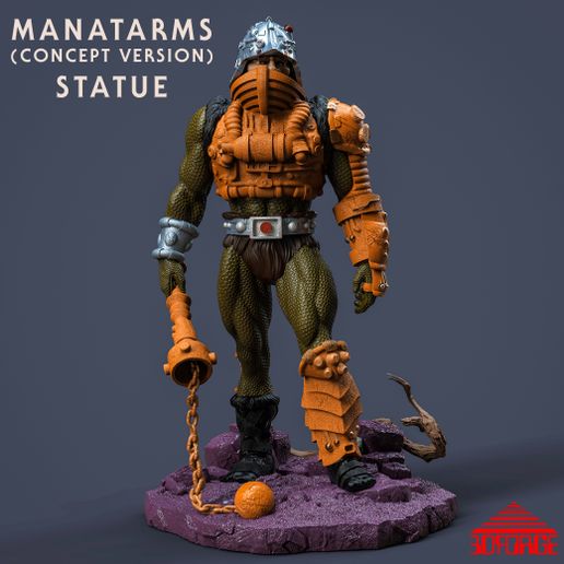 👾 MAN-AT-ARMS STATUE (CONCEPT VERSION)・ STL File for 3D printing・Cults