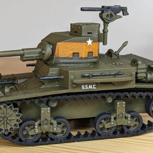 🔫 Stuart M3A1 (M3L) with sponson gun (US, WW2, Lend-Lease)・ 3D File for ...