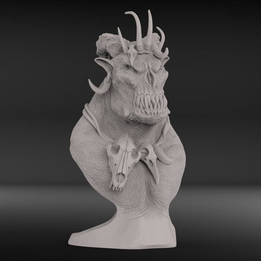 3D file Demonic Shama Bust 👤 ・3D printer model to download・Cults