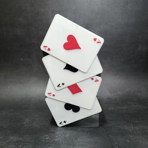 STL file Poker Pot (Vertical Aces) 🃏 ・3D printer model to download・Cults