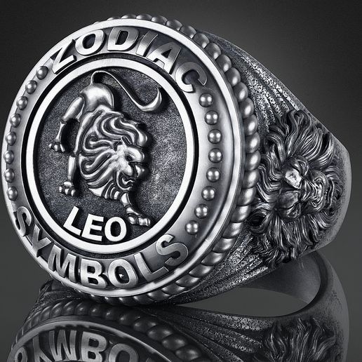 Archivo STL anillo zodiaco leo ♌ ・Design para impresora 3D para descargar・Cults