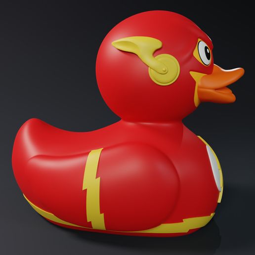 🦆 Cute The Flash Rubber Duck・ STL File for 3D printing・Cults