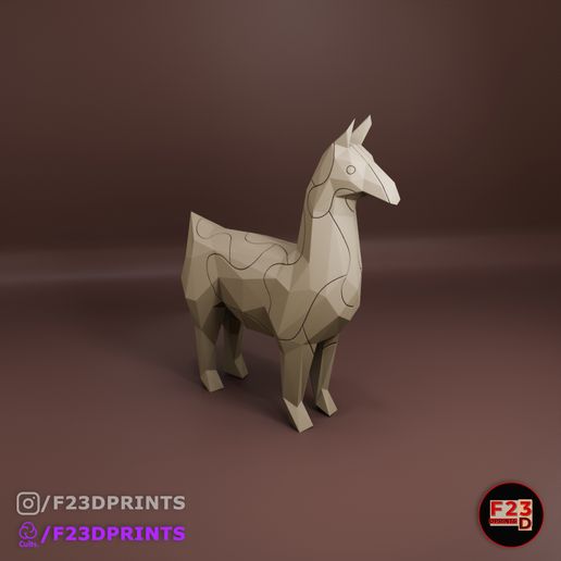 STL file Llama rompecabezas 3d low poly 🦙 ・Model to download and 3D ...