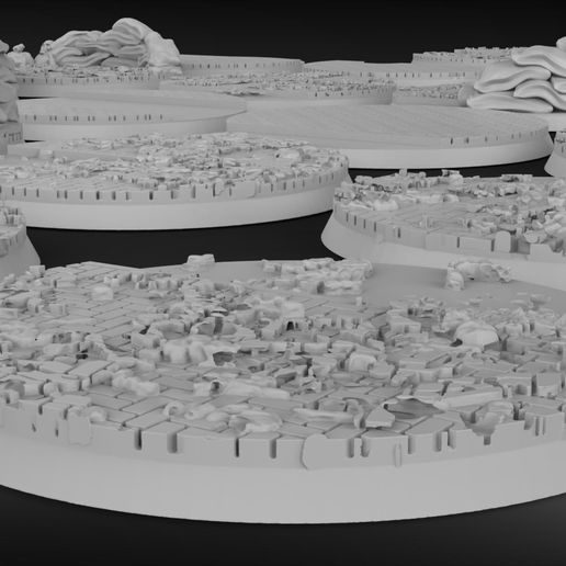 🏙️ 60mm city base・ 3D File for ・Cults