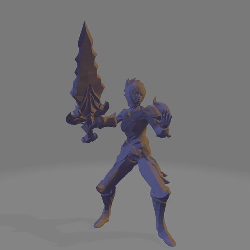 🦸 RIVEN FIGURE・ STL File for ・Cults