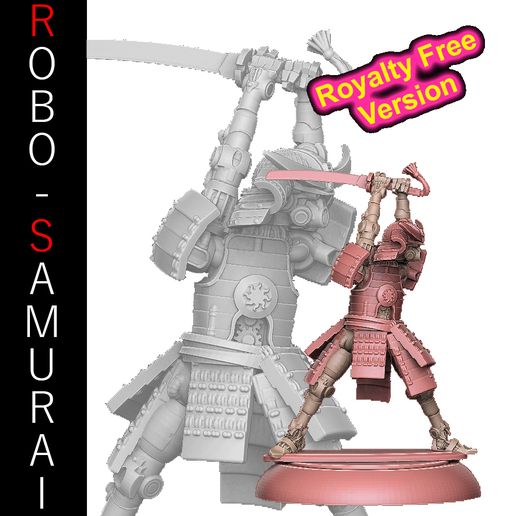 🗡️ Robo Samurai Mk 8 ROYALTY FREE VERSION・ 3D File for 3D printing・Cults