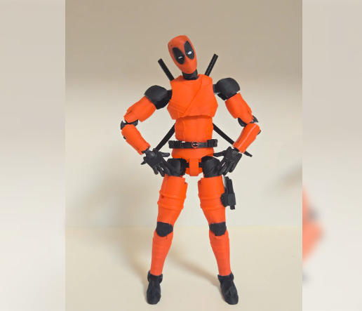 👾 Deadpool articulated t13 figure・ 3MF File for 3D printing・Cults