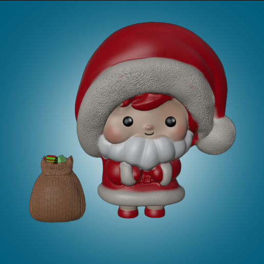 STL file Mini Cute Santa Claus 🎅 ・Design to download and 3D print・Cults
