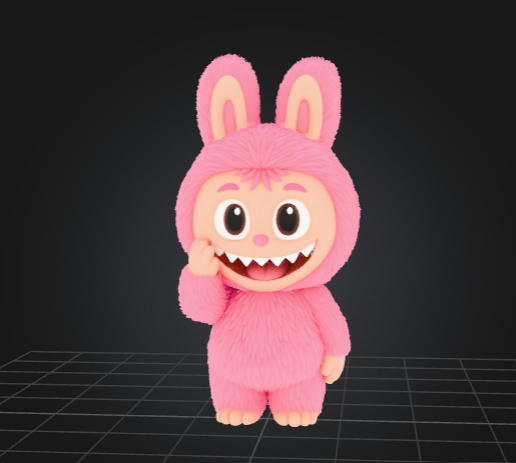 🦸 Labubu Pink・Free STL File for 3D printing・Cults