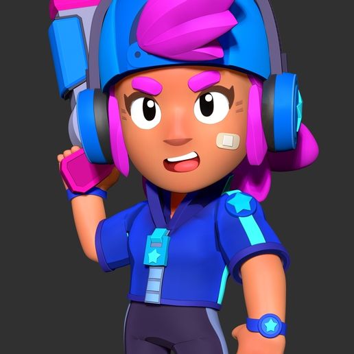 Archivo 3D Star Shelly - Brawl Stars Fanart ⭐ ・Modelo imprimible en 3D ...