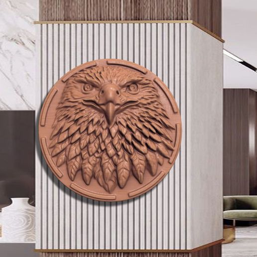 🦅 EAGLE HEAD RELIEF FOR CNC AND 3D PRINTING M02・ STL File for 3D ...