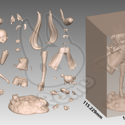 👾 SAMEKO SABA - EN VTUBER・ 3D File for 3D printing・Cults