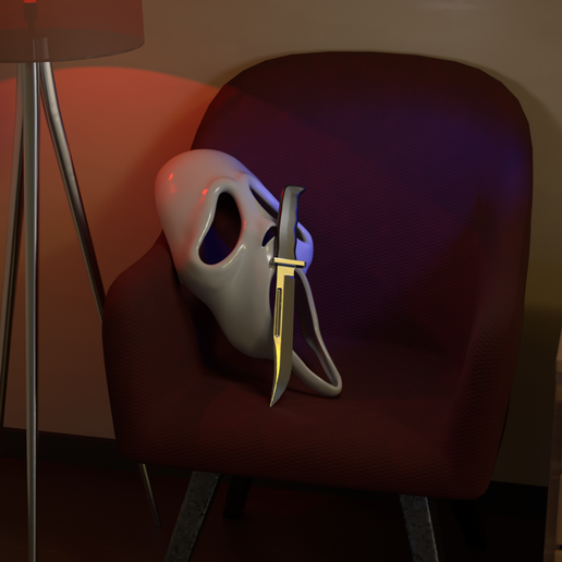 🔪 Ghostface pack - Knife and mask・ 3D File for 3D printing・Cults