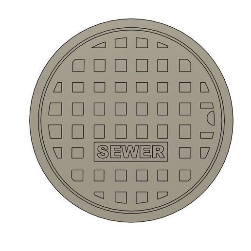 🌆 1:87 Scale Sewer Cover・ 3D File for 3D printing・Cults