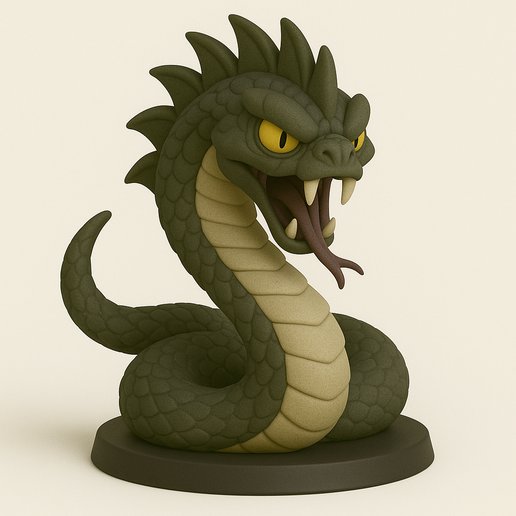 🦸 Chibi Creatures - Basilisk 3D Print Figure・ STL File for 3D printing ...