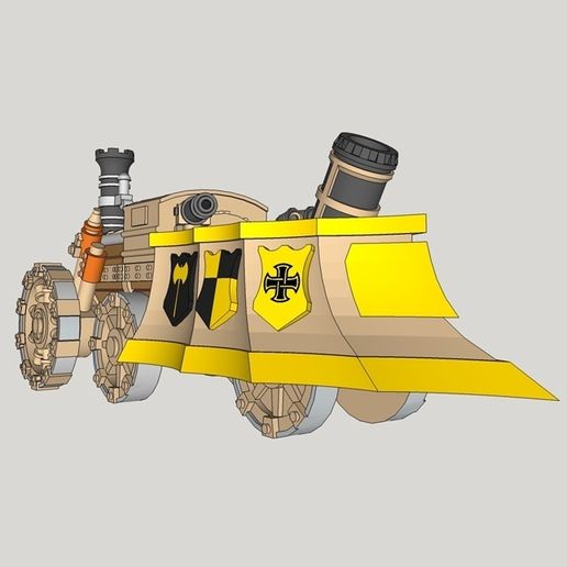 3D file 10mm Imperious Heavy Mortar Steam-Tank 🚗 ・3D print object to ...