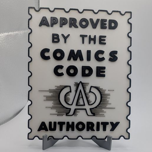 🧑‍💻 Comics Code Authority Stamp・Free STL File for 3D printing・Cults