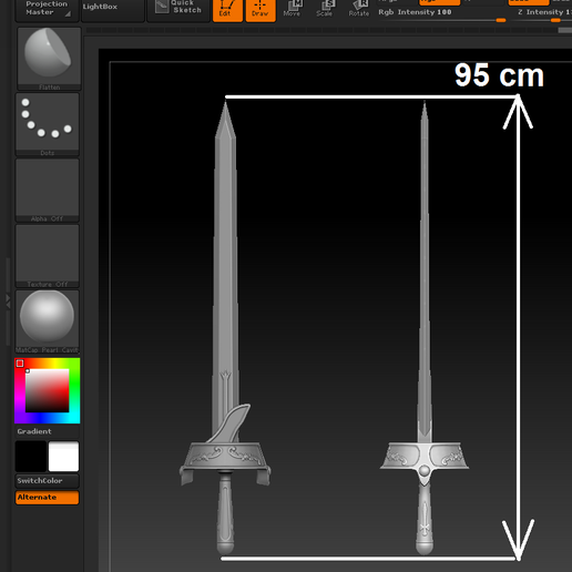 🗡️ Asuna Yuuki Rapier Sword Art Online・ OBJ File for 3D printing・Cults