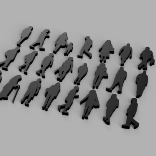 👥 SILHOUETTES OF PEOPLE SCALE 1.100 AND 1.50 - ARCHITECTURAL MODELS ...