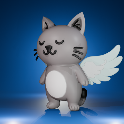 🐱 kitten with wings・ STL File for 3D printing・Cults
