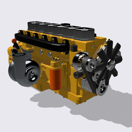 🚗 12 Valve Cummins engine for scale model car/truck・ STL File for ・Cults