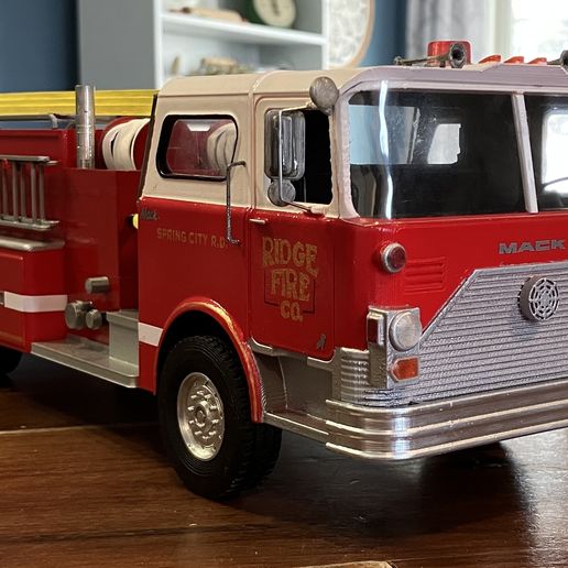 🔥 1971 Mack CF600 Fire Truck・ OBJ File for 3D printing・Cults