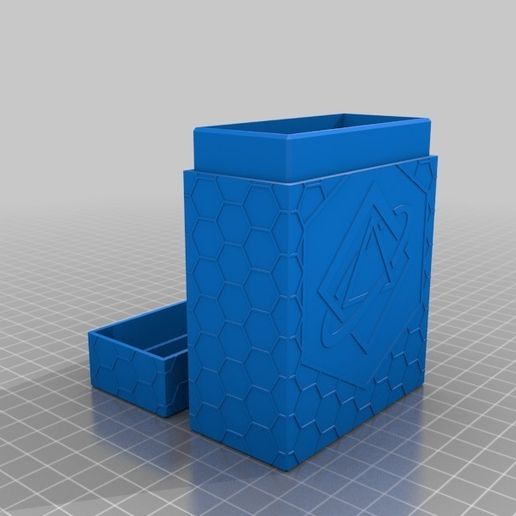 📦 Parametric Scifi Deck Box With Two Netrunner Emblems・Free 3D File for 3D printing and CNC ...