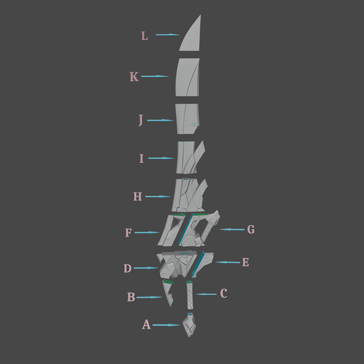 ⭐ Honkai: Star Rail - Arlan Sword - Digital 3D Model Files - Honkai ...