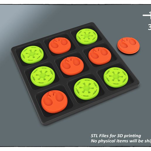 3D file Tic Tac Toe - Tic-tac-toe game - Star Wars ⭐ ・Design to ...